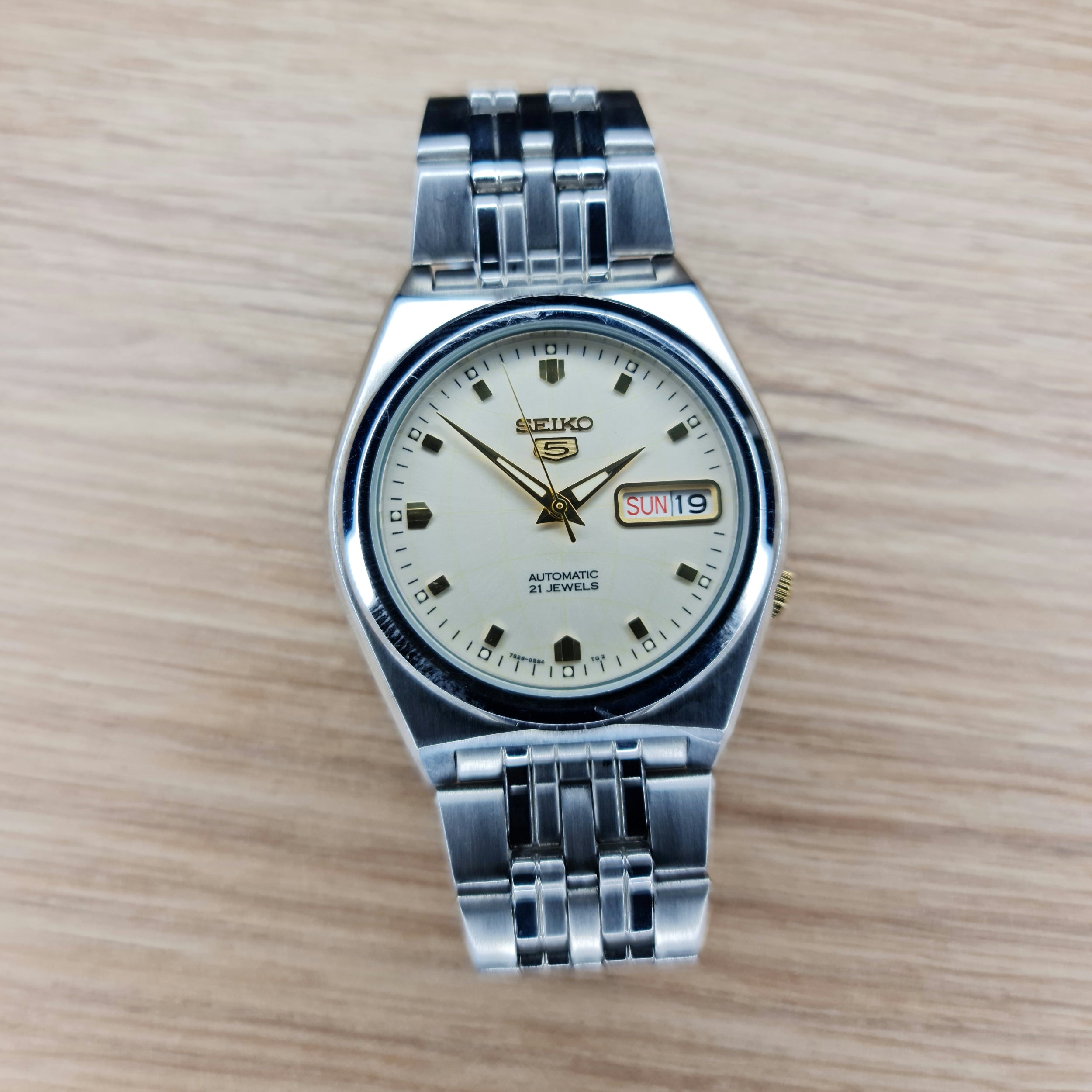 Seiko 5 - Vintage Cream Dial – Mr Watch Winder